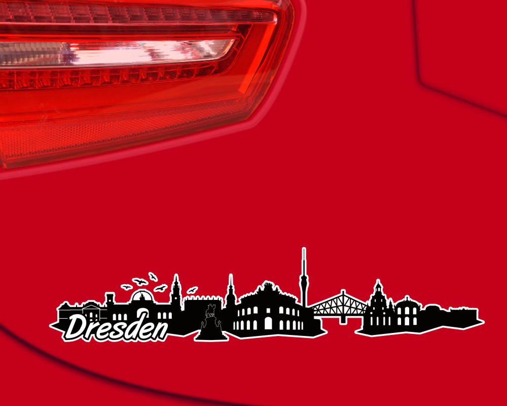 Dresden Skyline Aufkleber Sticker Autoaufkleber City Gedruckt | skyline4u
