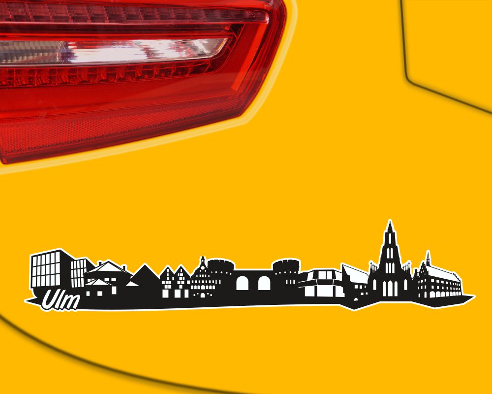 Ulm Skyline Aufkleber Sticker Autoaufkleber City Gedruckt | skyline4u