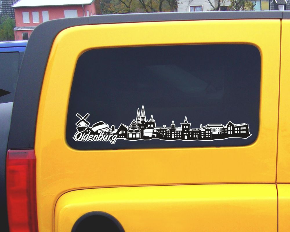 Oldenburg Skyline Aufkleber Sticker Autoaufkleber City Gedruckt | skyline4u