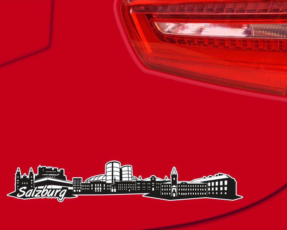 Salzburg Skyline Aufkleber Sticker Autoaufkleber City Gedruckt | skyline4u