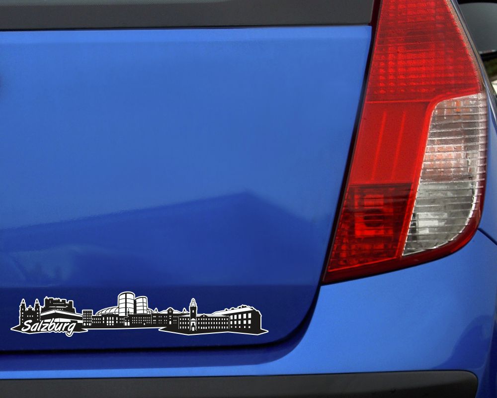 Salzburg Skyline Aufkleber Sticker Autoaufkleber City Gedruckt | skyline4u